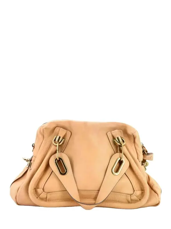 Chloé Paraty Top Handle Bag Leather Medium Satchel - Neutrals