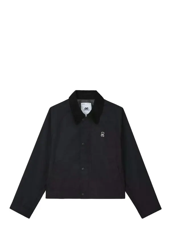 CHOCOOLATE Corduroy-collar Logo-patch Jacket - Black