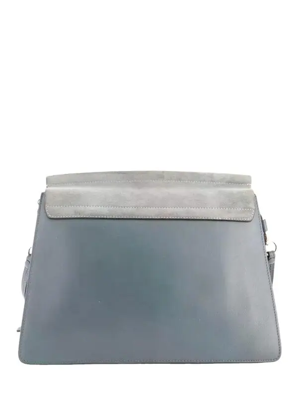 Chloé Faye Leather And Suede Medium Shoulder Bag - Blue
