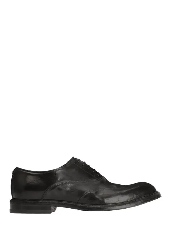 Dolce & Gabbana Washed Calfskin Laced Shoes Lace-ups - Black