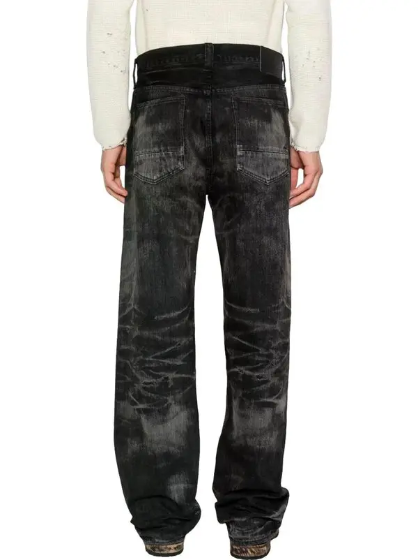 Mastercraft Union Faded Distressed-effect Jeans - Black