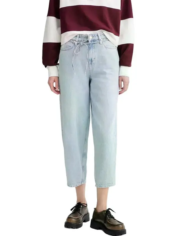 Marc O'polo Drawstring Cropped Jeans - Blue