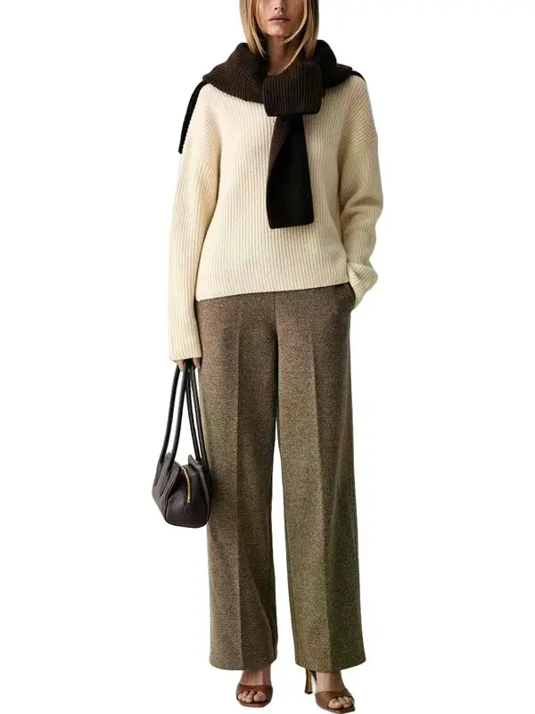 Marc O'polo Ribbed Boat-neck Sweater - Neutrals