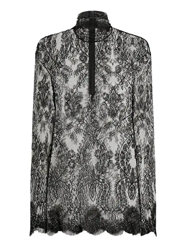 Dolce & Gabbana Chantilly Lace Top - Black