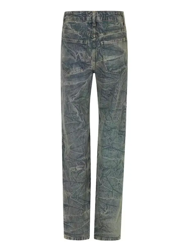 Federica Tosi Acid-wash Straight-leg Jeans - Blue