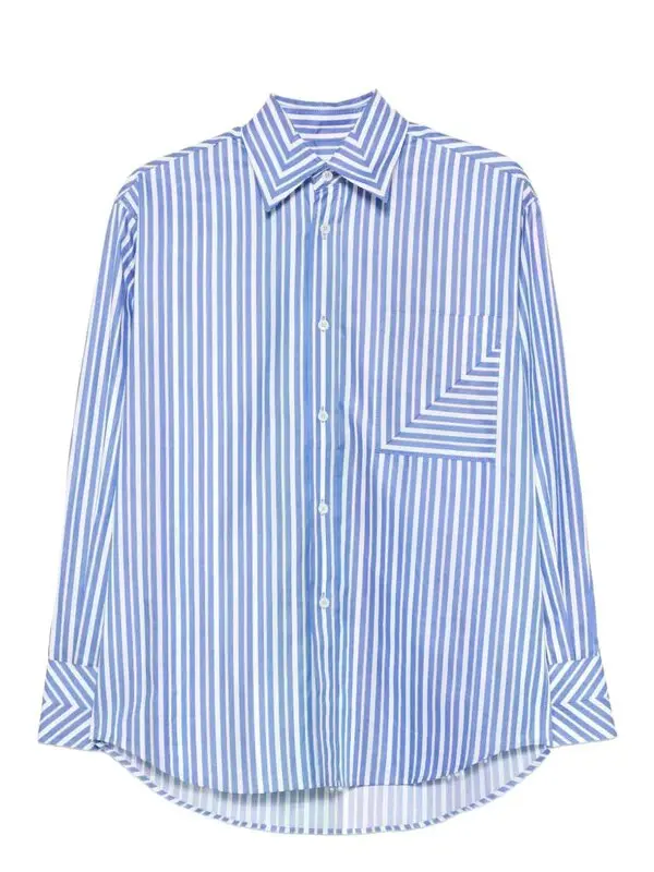 Victoria Beckham Chest-pocket Striped Shirt - Blue