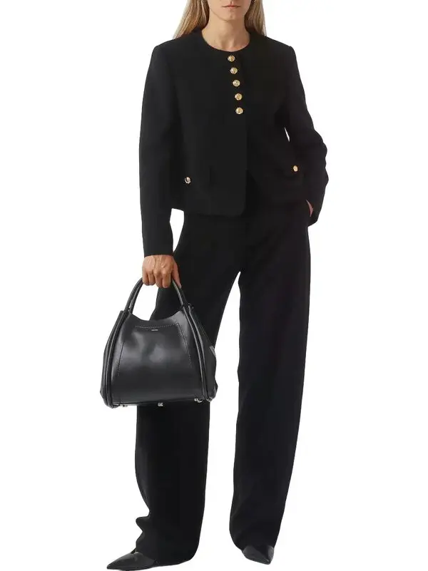 Max Mara Belted Wide-leg Trousers - Black