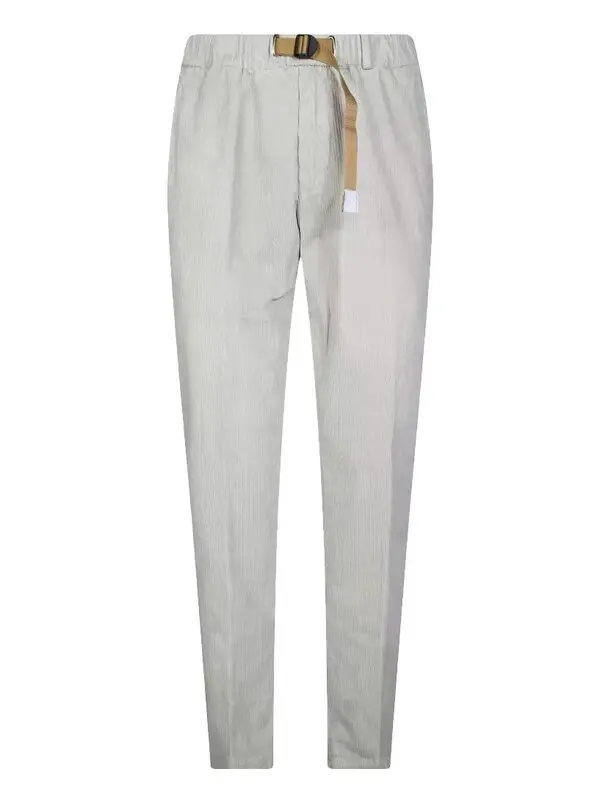 WHITE SAND Belted Corduroy Trousers - Neutrals