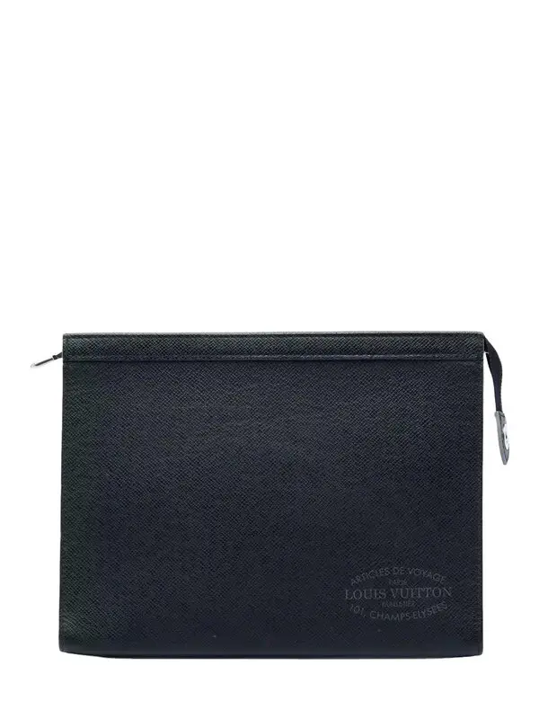LOUIS VUITTON 2019 Taiga Articles De Voyage Pochette Voyage Mm Clutch Bag - Black