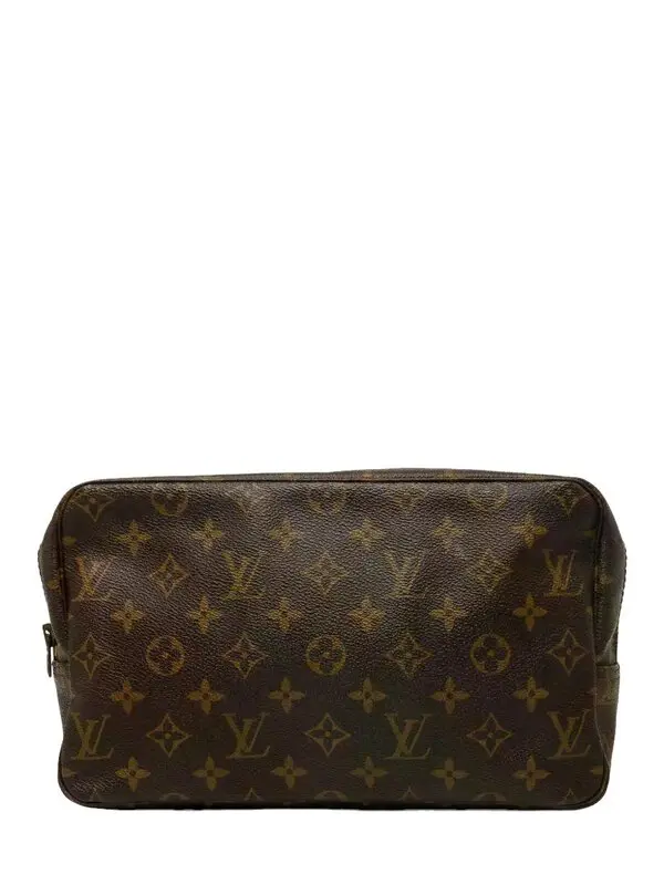 LOUIS VUITTON 1980-2000 Monogram Trousse Toilette 28 Clutch Bag - Brown