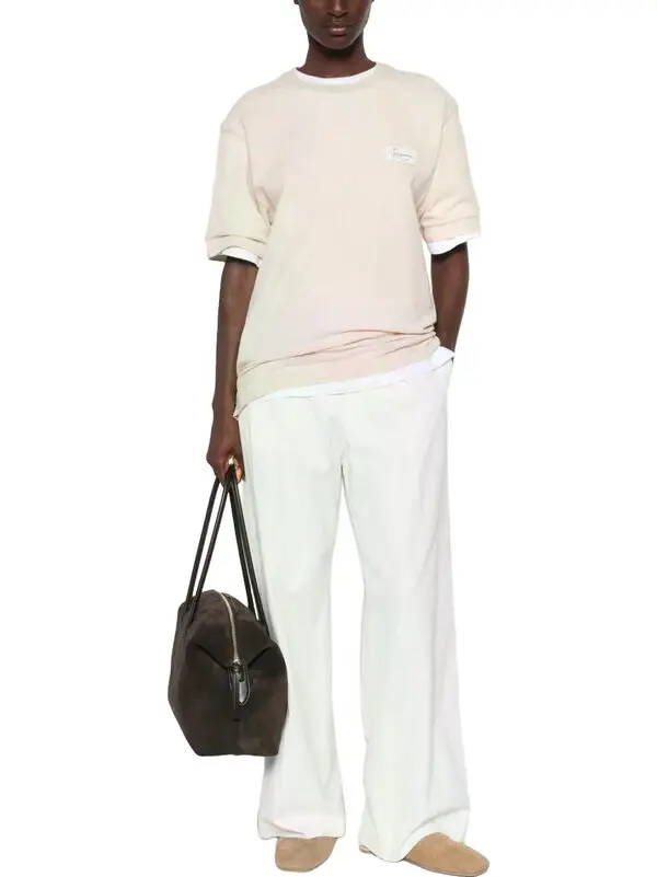 Jacquemus Logo-patch T-shirt - Neutrals