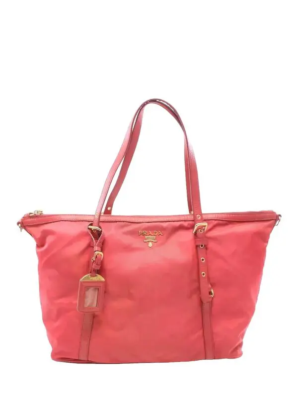 Prada 2000s Buckled Tote Bag - Red
