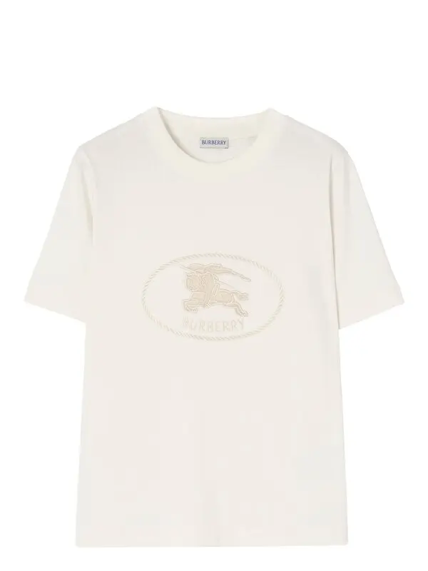 Burberry Cotton Knight Stamp T-shirt - Beige
