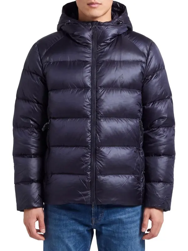 Polo Ralph Lauren Recycled Nylon Puffer Jacket With Hood And Pony Logo - Black