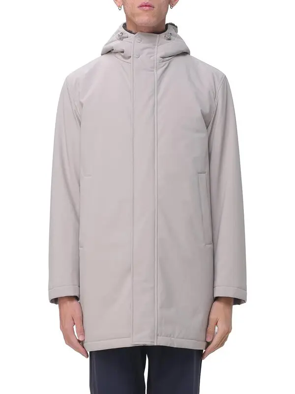 Herno Knee-length Polyester Parka With Adjustable Hood And Fleece Lining - Beige