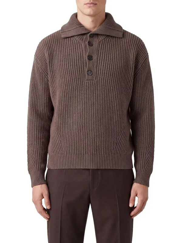 Dries Van Noten V-neck Ribbed Pure Wool Cardigan With Button Closure - Brown