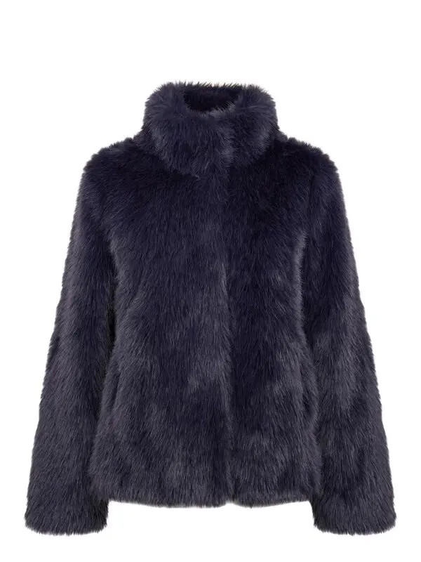 ISSY LONDON Halle Jacket Luxe Vegan Faux Fur - Blue