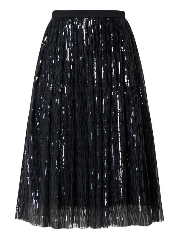 RUMOUR LONDON Fairy Midi Sequined Skirt - Black