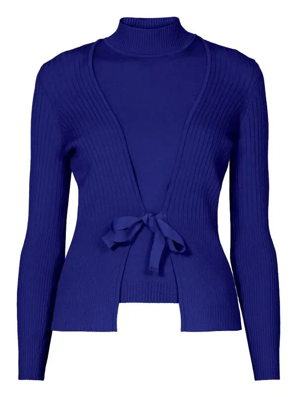 RUMOUR LONDON Erika & Erin Indigo Two-piece Merino Wool Set - Blue