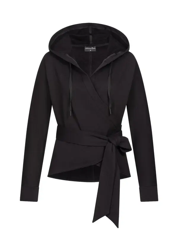 MARIANNA DÉRI Wrap Hoodie - Black
