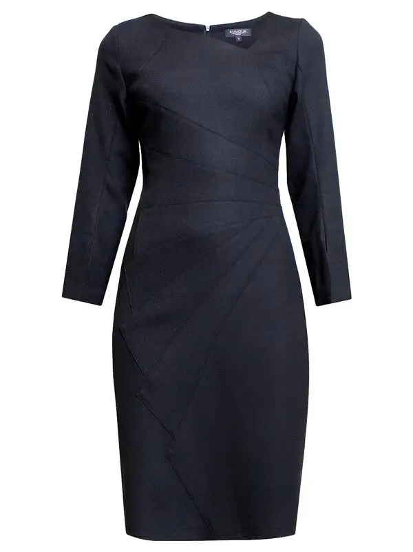 RUMOUR LONDON Alice Tailored Dress With Asymmetric Neckline - Black