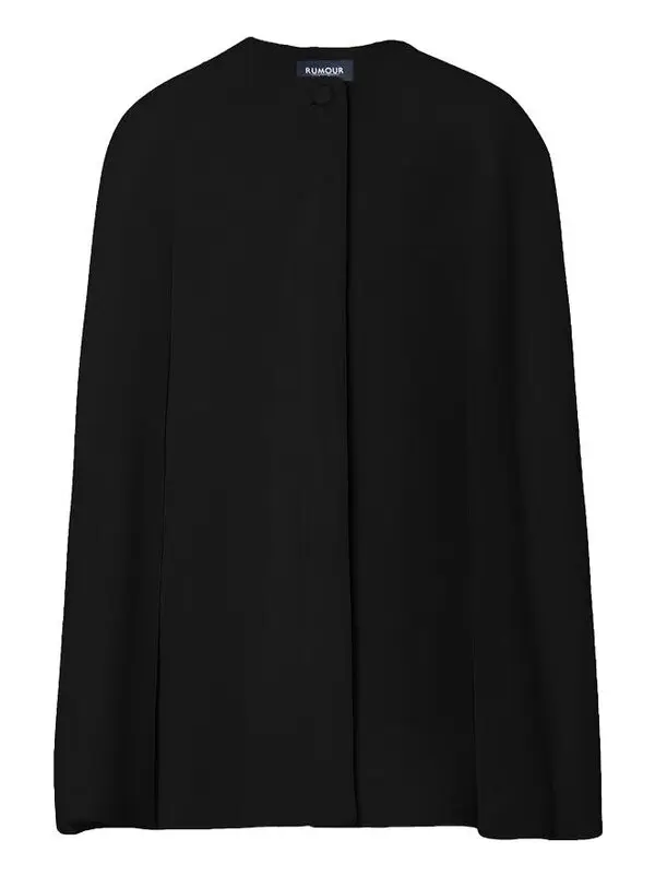 RUMOUR LONDON Cora Wool & Cashmere-blend Cape Coat - Black