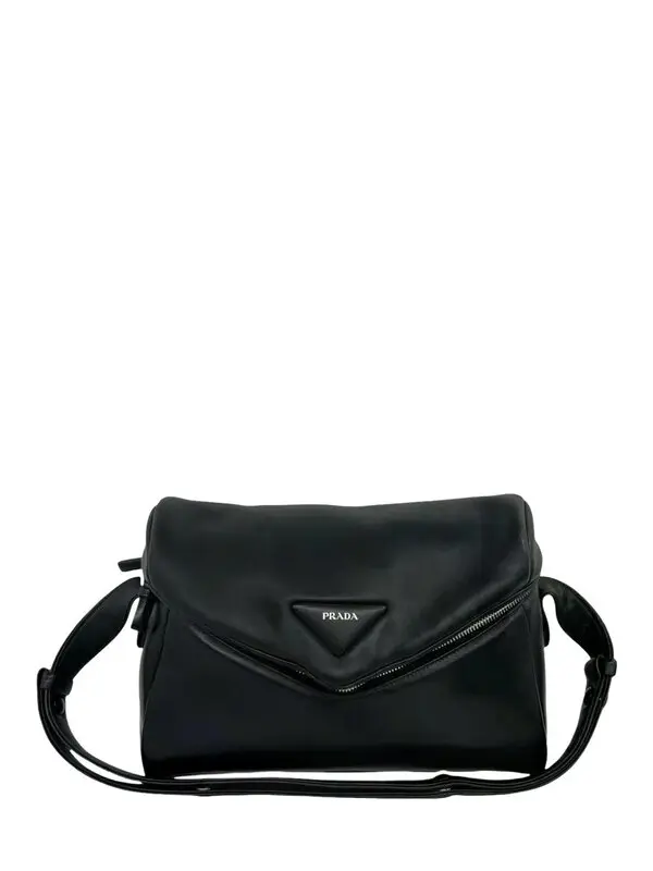 Prada 2010-2026 Nappa Padded Signaux Bag Shoulder Bag - Black
