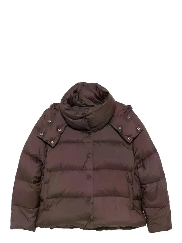 PSOPHIA Quilted Hooded Coat - Brown