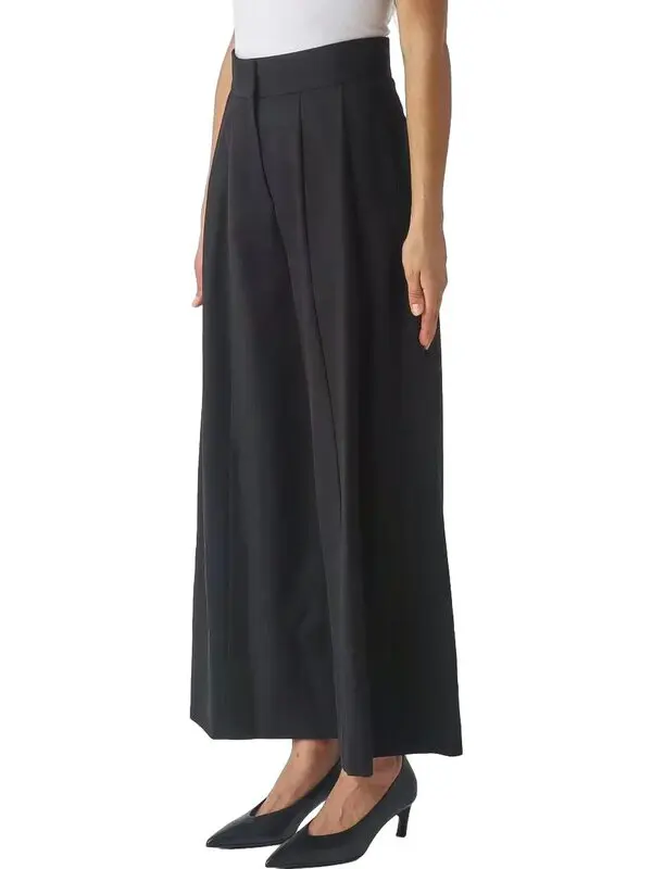 MEIMEIJ Pleated Palazzo Pants - Black