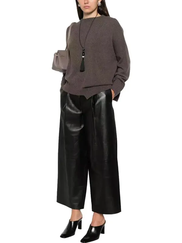 Liviana Conti Crew-neck Sweater - Brown