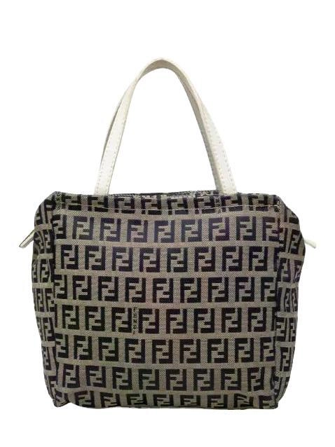 Fendi 2000-2010 Mini Zucchino Canvas Handbag - Neutrals