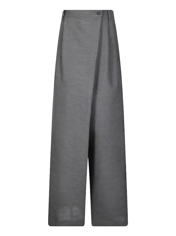 NICCOLO PASQUALETTI Delta Wrap Trousers - Grey