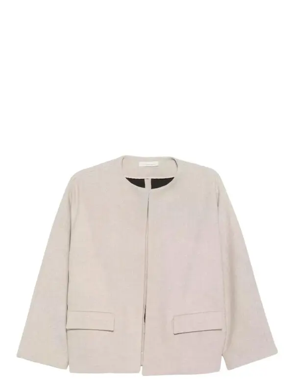 Liviana Conti Herringbone-pattern Flap-pocket Jacket - Neutrals