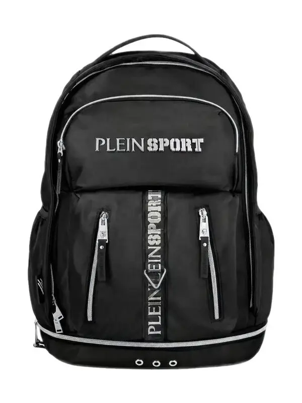 PLEIN SPORT Logo-plaque Zip-fastening Backpack - Black