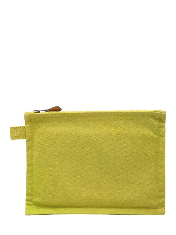 Hermès 2000-2020 Toile Bora Bora Zip Pm Pouch - Green