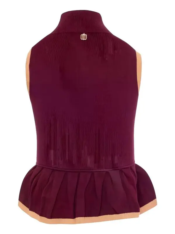 FRACOMINA Peplum-hem Sleeveless Vest - Red