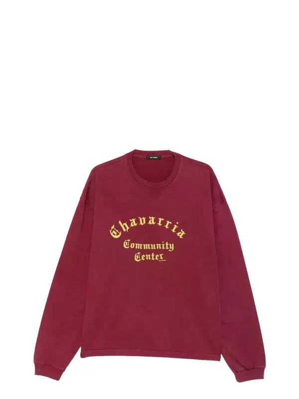 WILLY CHAVARRIA Community Center Long-sleeve Buffalo T-shirt - Red