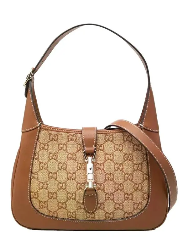 Gucci 2016-2026 Medium Gg Raffia Jackie 1961 Crossbody Bag - Neutrals