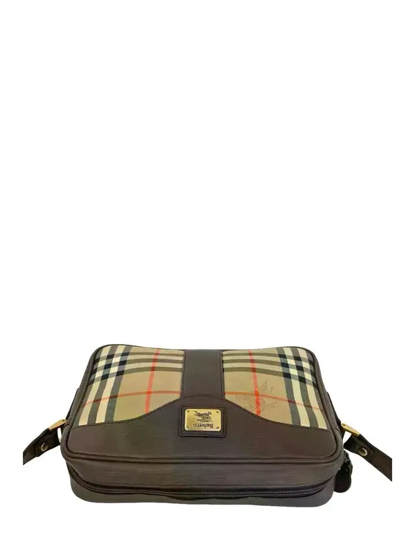 Burberry 20th Century Haymarket Check Canvas Crossbody Bag - Neutrals