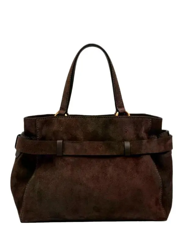 GIANNI CHIARINI Suede Knot-detail Shoulder Bag - Brown