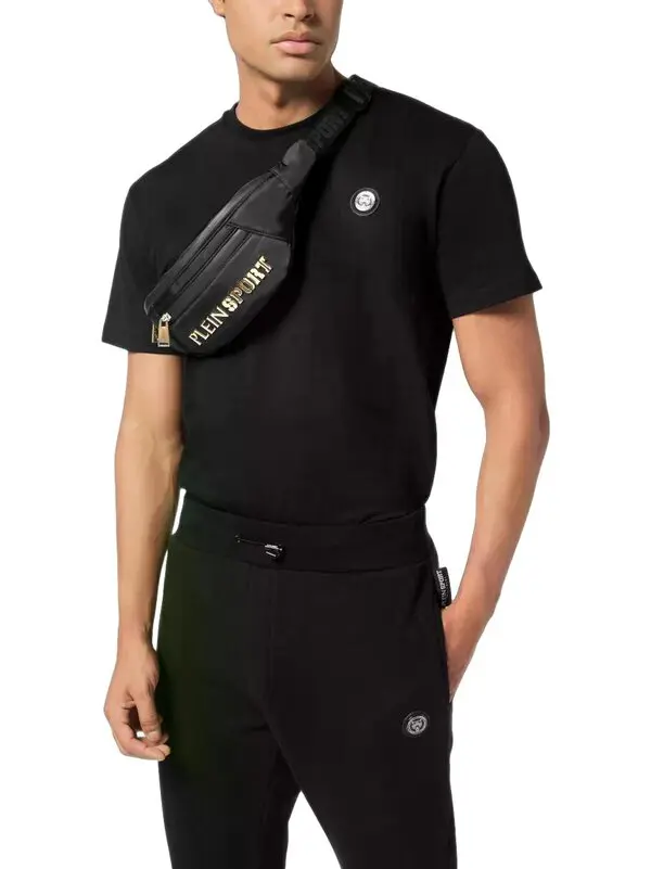 PLEIN SPORT Logo-lettering Buckle-fastening Belt Bag - Black