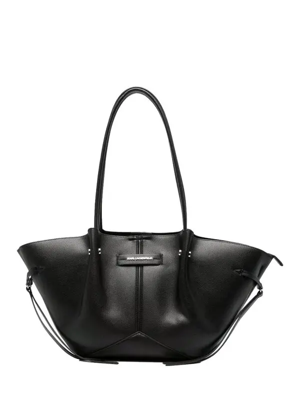 Karl Lagerfeld K/pierced Panelled Drawstring Tote Bag - Black
