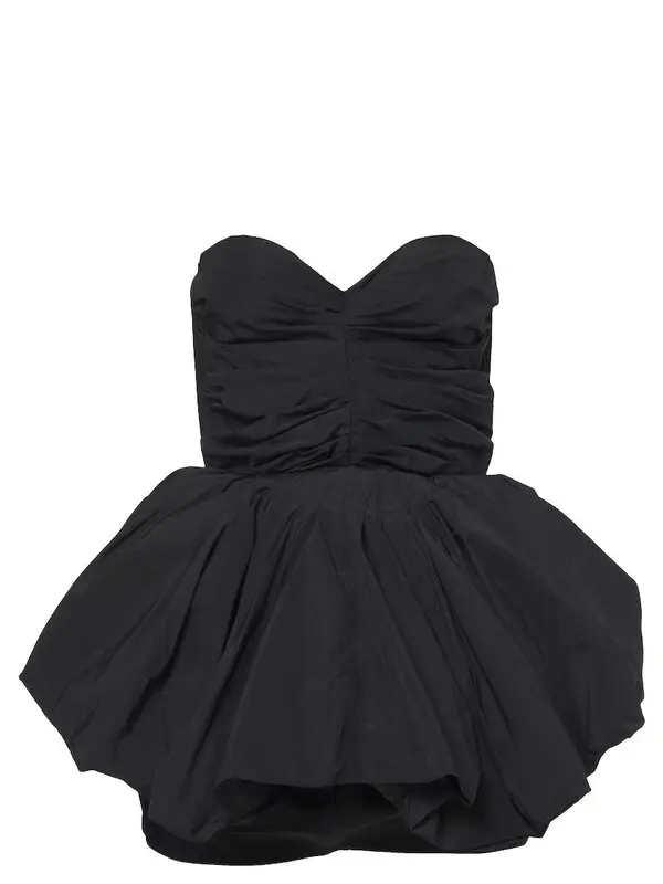 Magda Butrym Draped Wool Bustier Dress - Black