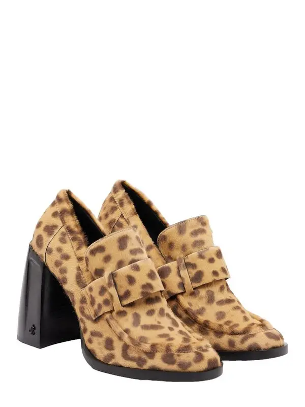 JIMMY CHOO Tylor Leopard-print Calf Hair Loafer Pumps - Multicoloured
