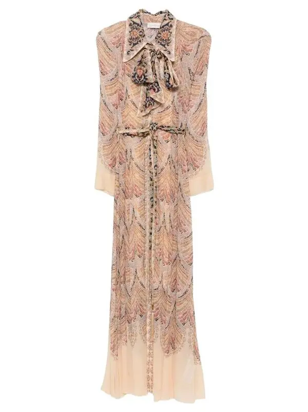 Zimmermann Valiant Long Shirtdress - Pink