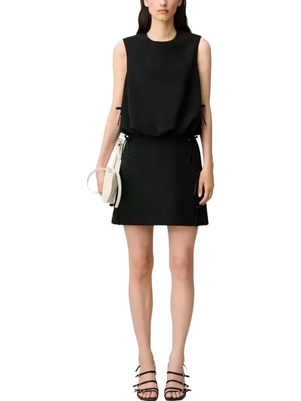 Claudie Pierlot Bow-detail Sleeveless Top - Black