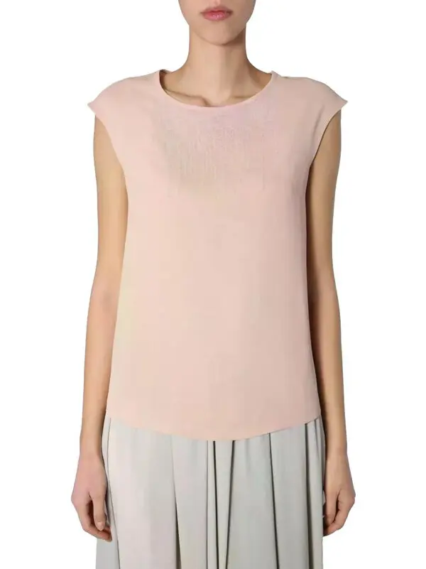 Fabiana Filippi Round-neck Sleveless Top - Pink