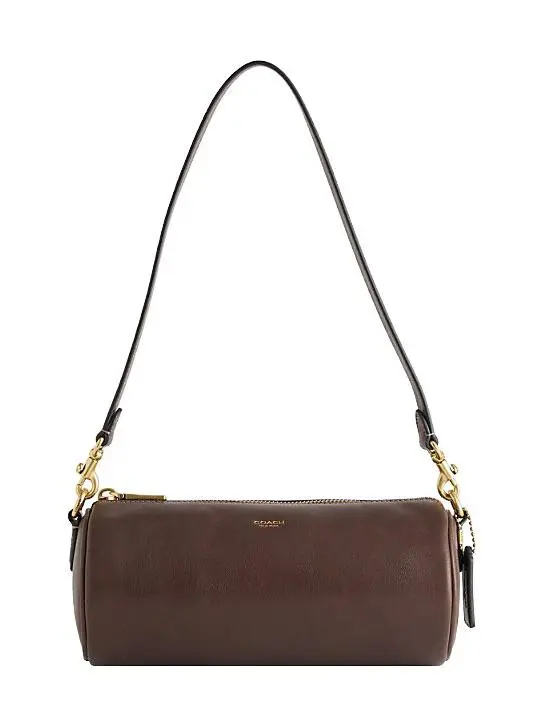 COACH Barrel Leather Shoulder Bag - Maple