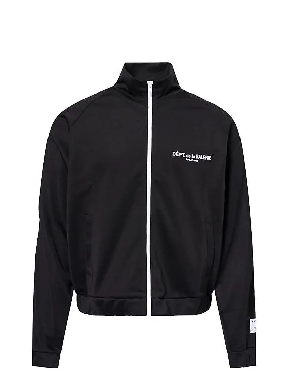 GALLERY DEPT. French Embossed-logo Cotton-jersey Track Jacket - Black