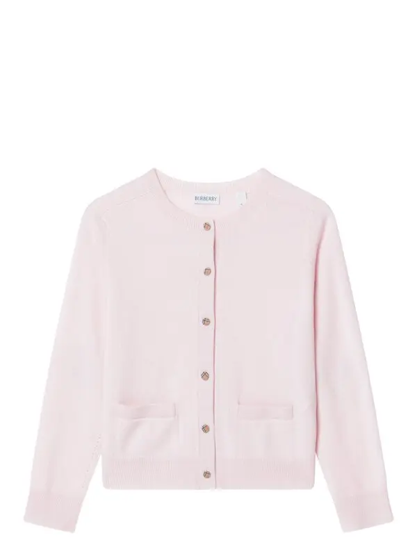 Burberry Cardigan In Wool And Cashmere - Pink